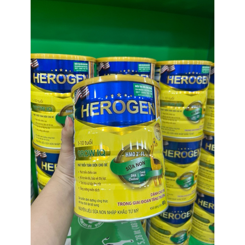 Sữa bột HEROGEN GROWIQ 900g(Bổ sung canxi phát triển trí não) | Shopee ...