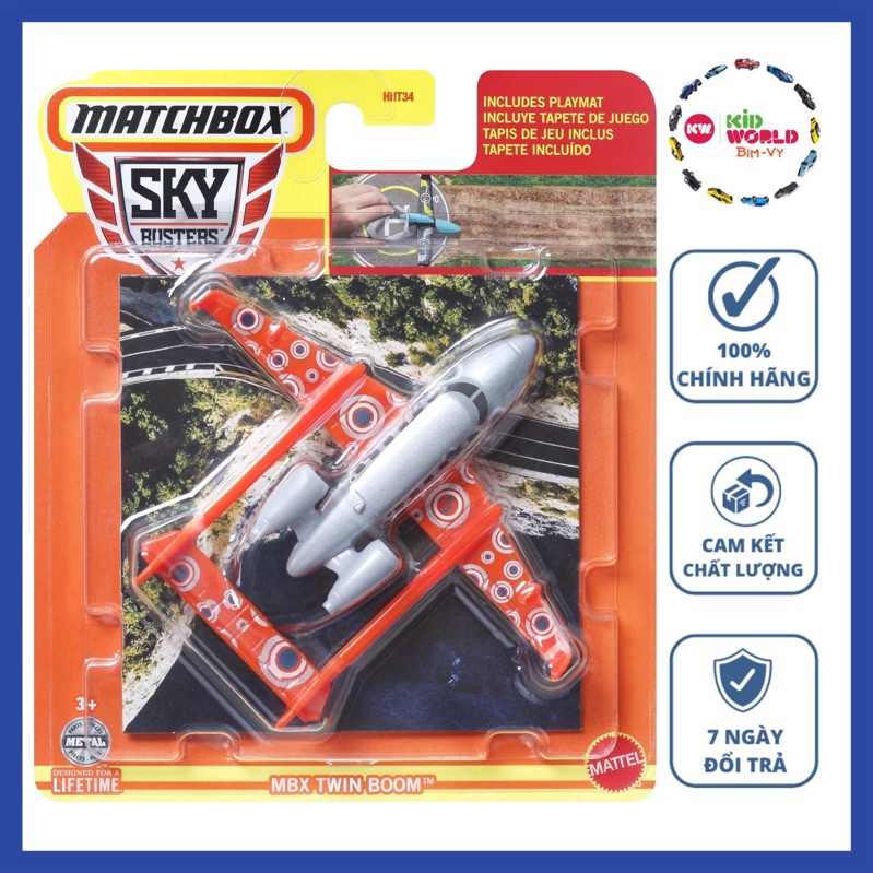 Máy bay mô hình Matchbox Sky Busters Series MBX Twin Boom HVM59. | Shopee Việt Nam