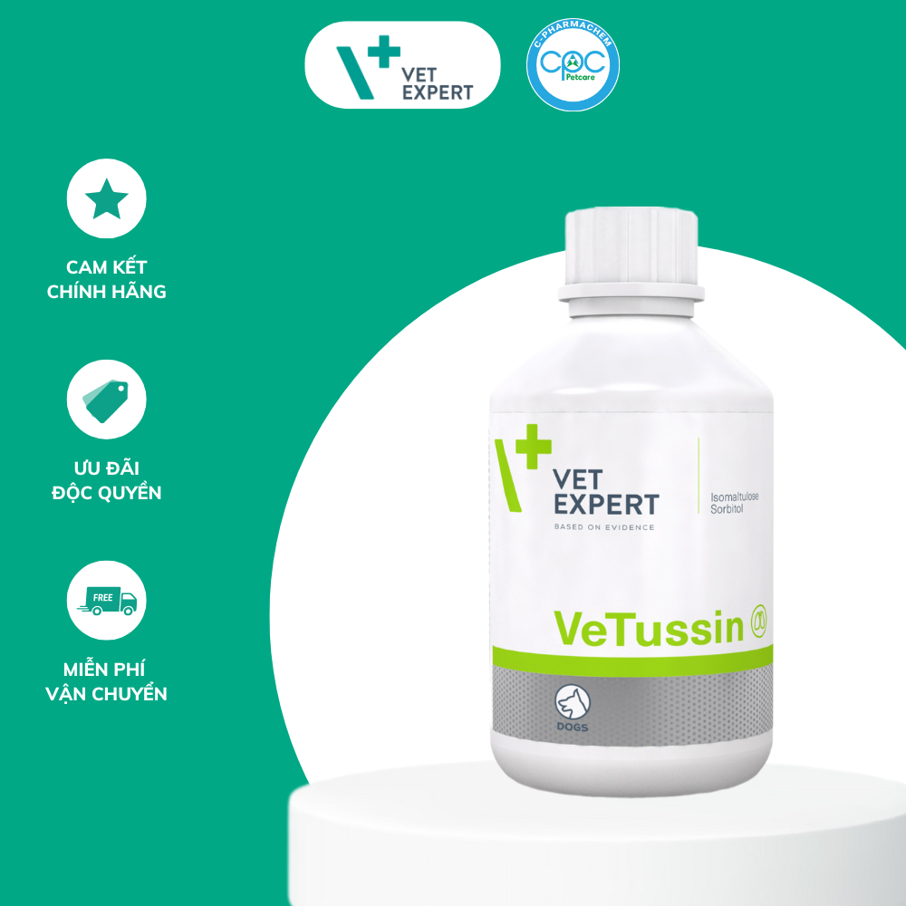 Viến uống Vet Expert VeTussin hỗ trợ hô hấp cho chó, hộp 100ml | Shopee ...