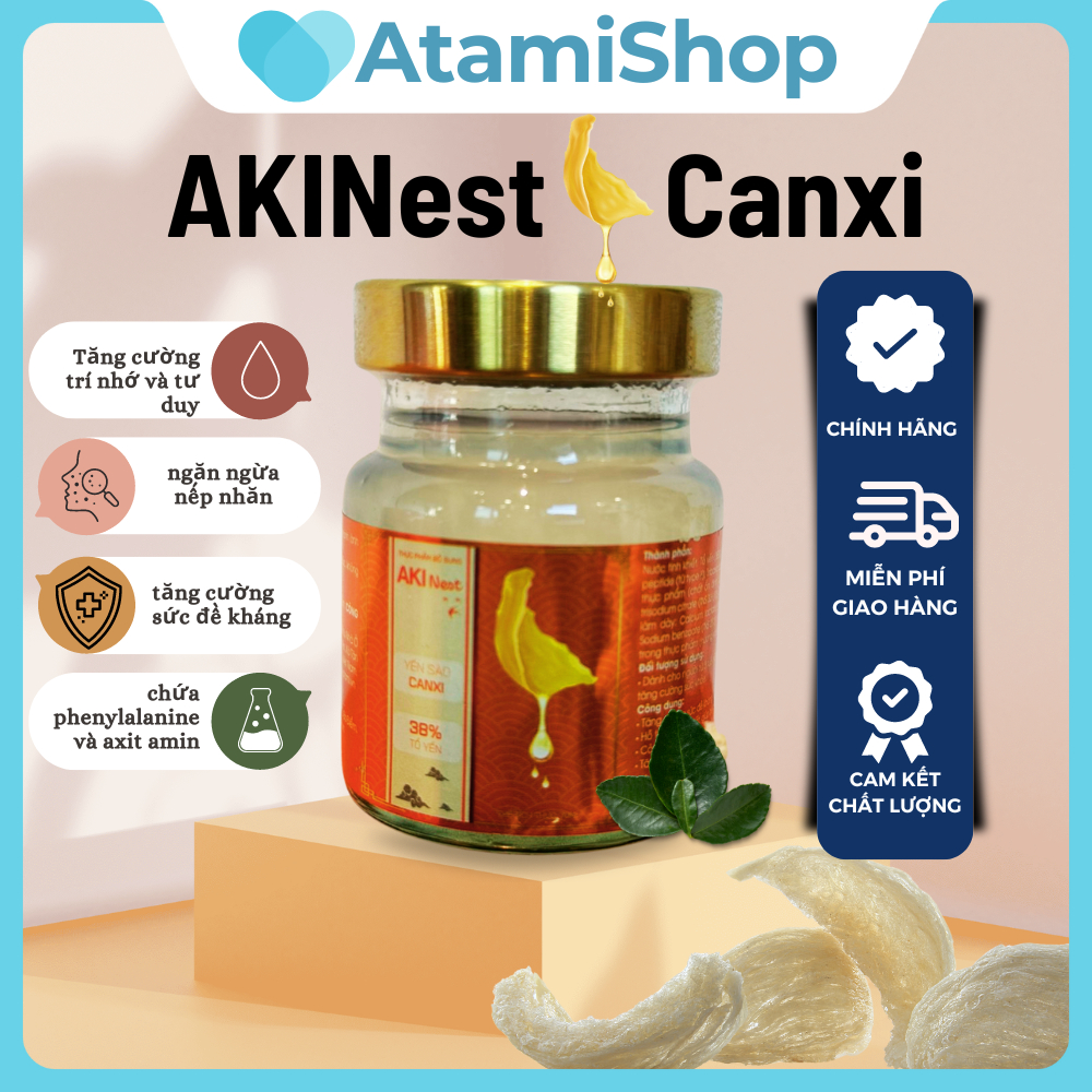 Yến Sào Hủ Chưng Sẵn Aki Nest Canxi 38% Yến Bổ Sung Canxi, Tăng Cường ...