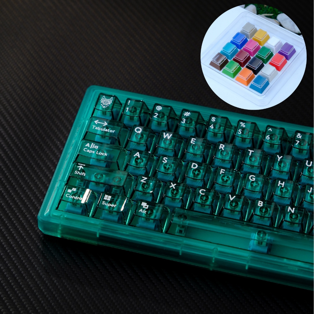 Keycap Aifei Green Clear PC | Cherry profile 114 nút xuyên led ...