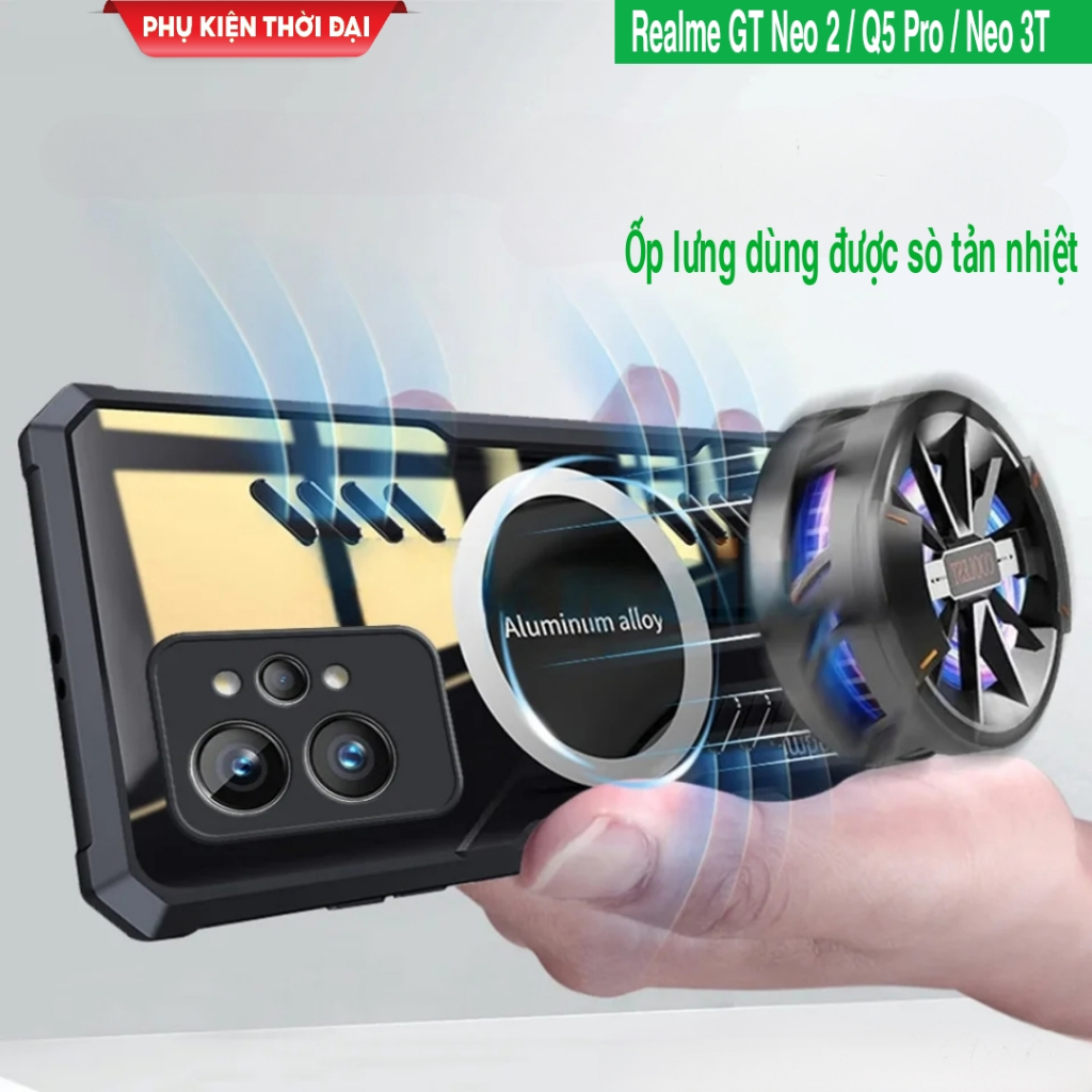 Ốp lưng Realme Q5 Pro / GT Neo 2 / Neo 7 / Neo 3T / Neo 3 / Neo 5 / GT / Q3 Pro thoát khí lưng ...