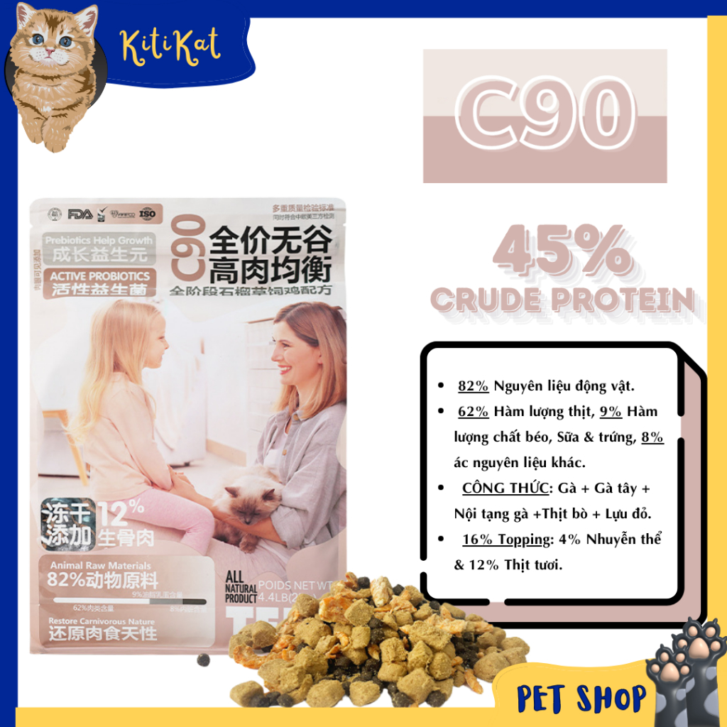 Hạt SC topping cho mèo mọi lứa tuổi bao 9Kg protein 39% & 42%, Thức ăn ...