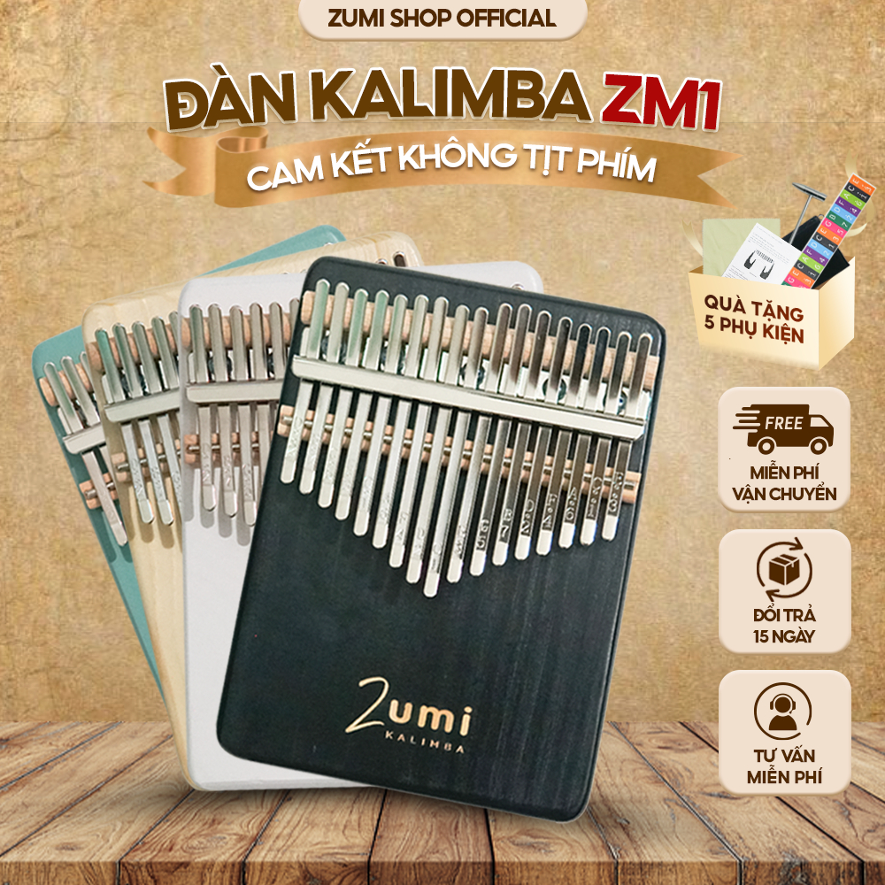Đàn Kalimba Zumi - Zm1 17 Phím Âm Vang Tặng Sách Hướng Dẫn, Không Tịt Nốt Tặng 100 Bản Tabs PDF ...