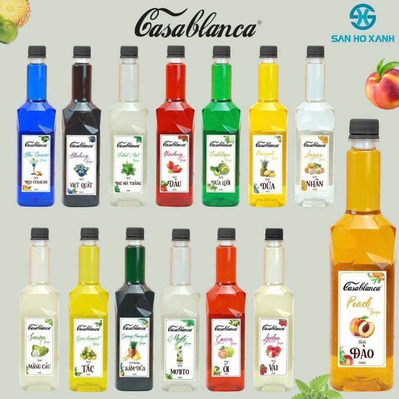 Siro Casablanca 750ml - Syrup Pha Chế - Siro Đào, Siro Dâu, Siro Vải ...