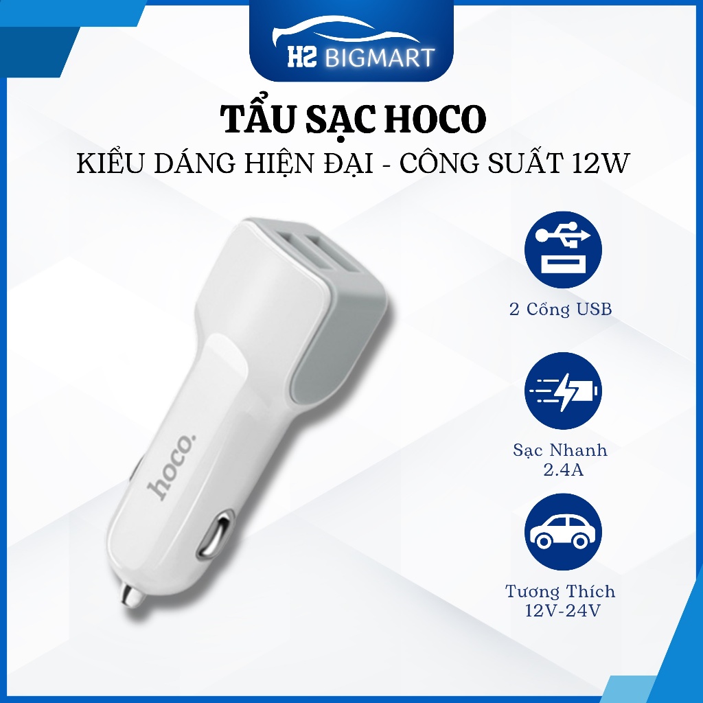 Tẩu sạc nhanh điện thoại công suất đầu ra 12W trên xe hơi ô tô chính ...