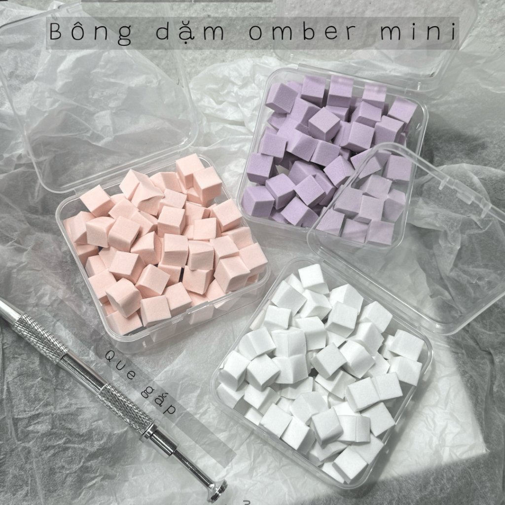 Hộp bông mút mini dặm omber chuyên dụng | Shopee Việt Nam
