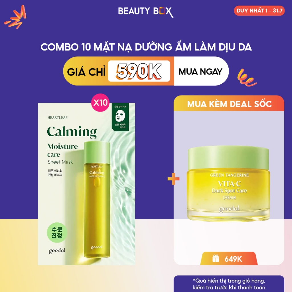 Set 10 Mặt Nạ Dưỡng Ẩm Goodal Houttuynia Cordata (Heartleaf) Calming ...