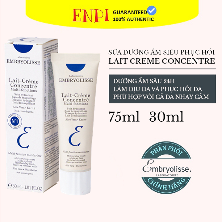 Kem dưỡng ẩm Embryolisse giúp phục hồi da Lait Crème Concentré Tuýp ...