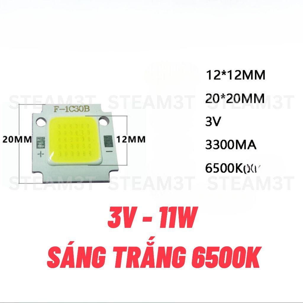 Bóng Chip LED COB 3V Siêu Sáng 6500K, 6W 11W đèn năng lượng mặt trời ...