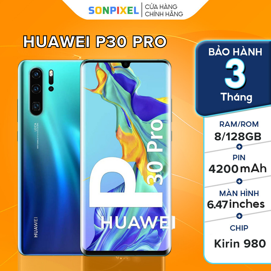 Điện Thoại Huawei P30 Pro, Likenew, Ram 8/ Rom 128GB, Chip Kirin 980 (7 nm). SonPixel | Shopee ...