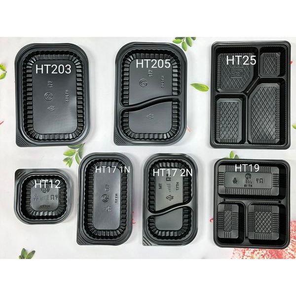 [Lốc 50 chiếc] Hộp nhựa đế đen HT12 - HT17 - HT203/205 - HT19 - HT25 ...