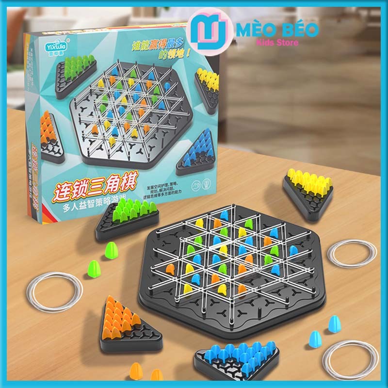 Cờ Tam Giác, Cờ Liên Xích, Board Game Tăng Tư Duy Cho Bé - Mèo Béo Kids ...