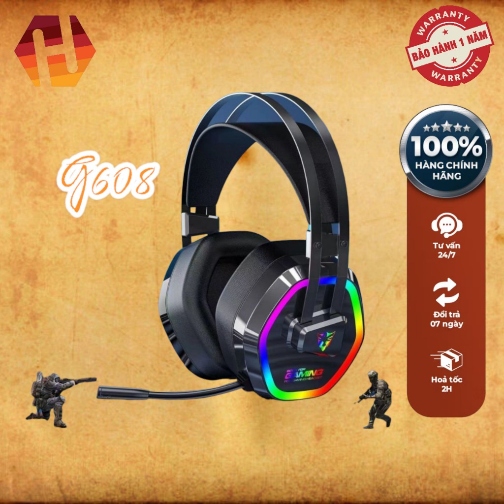 Tai Nghe Gaming G608 Led RGB chính hãng (USB 7.1), Full Box, Bảo Hành 1 Năm | Shopee Việt Nam