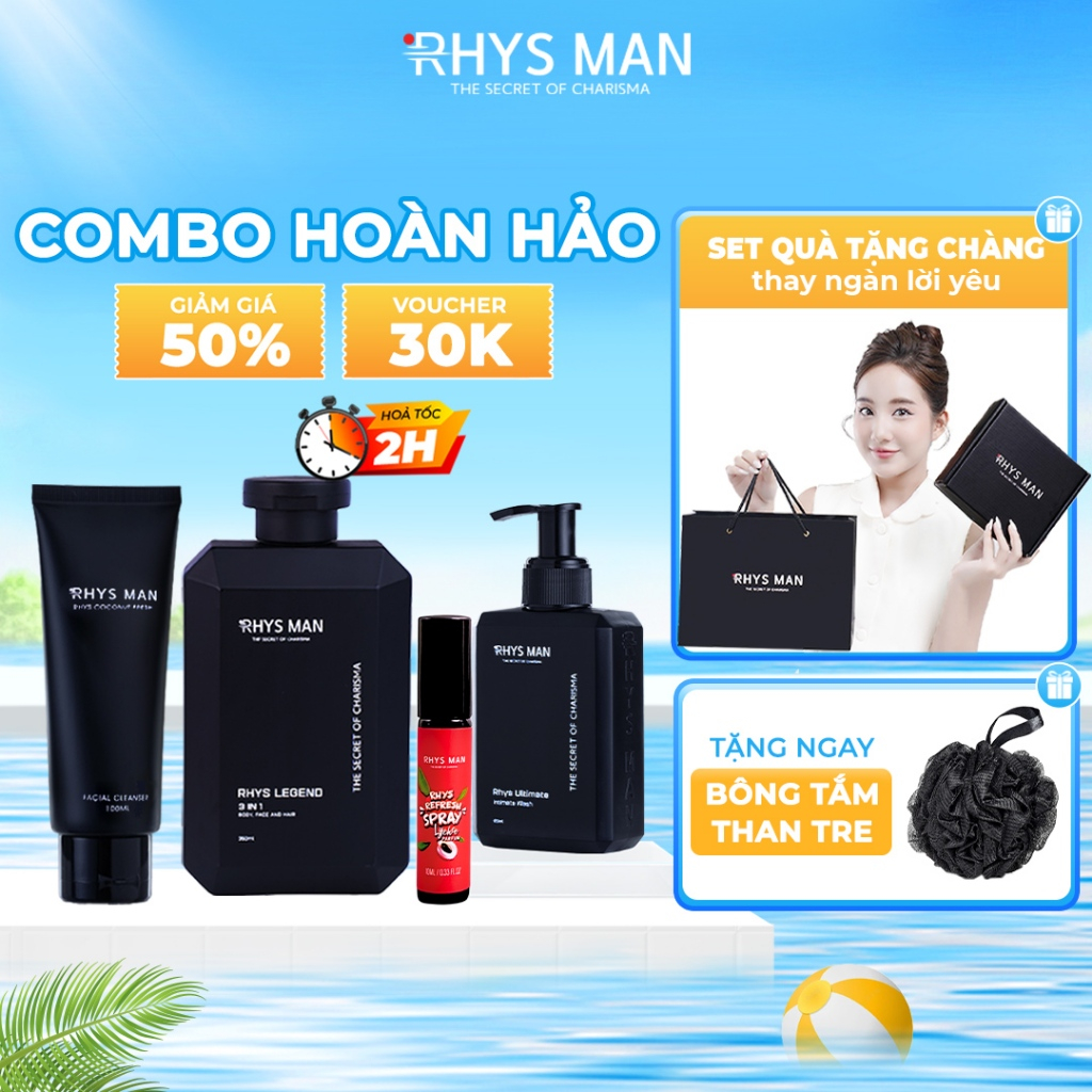 Combo Sữa tắm gội 3in1 350ml, Sữa rửa mặt 100ml, Dung dịch vệ sinh ...