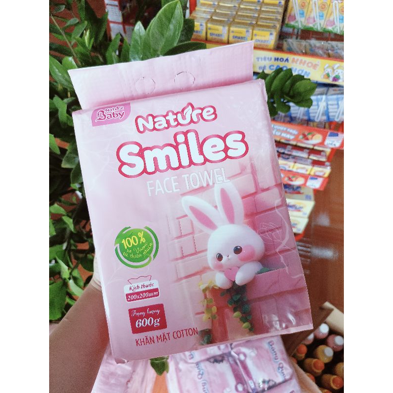 Khăn Mặt Cotton Smiles ( 600g rút ) | Shopee Việt Nam
