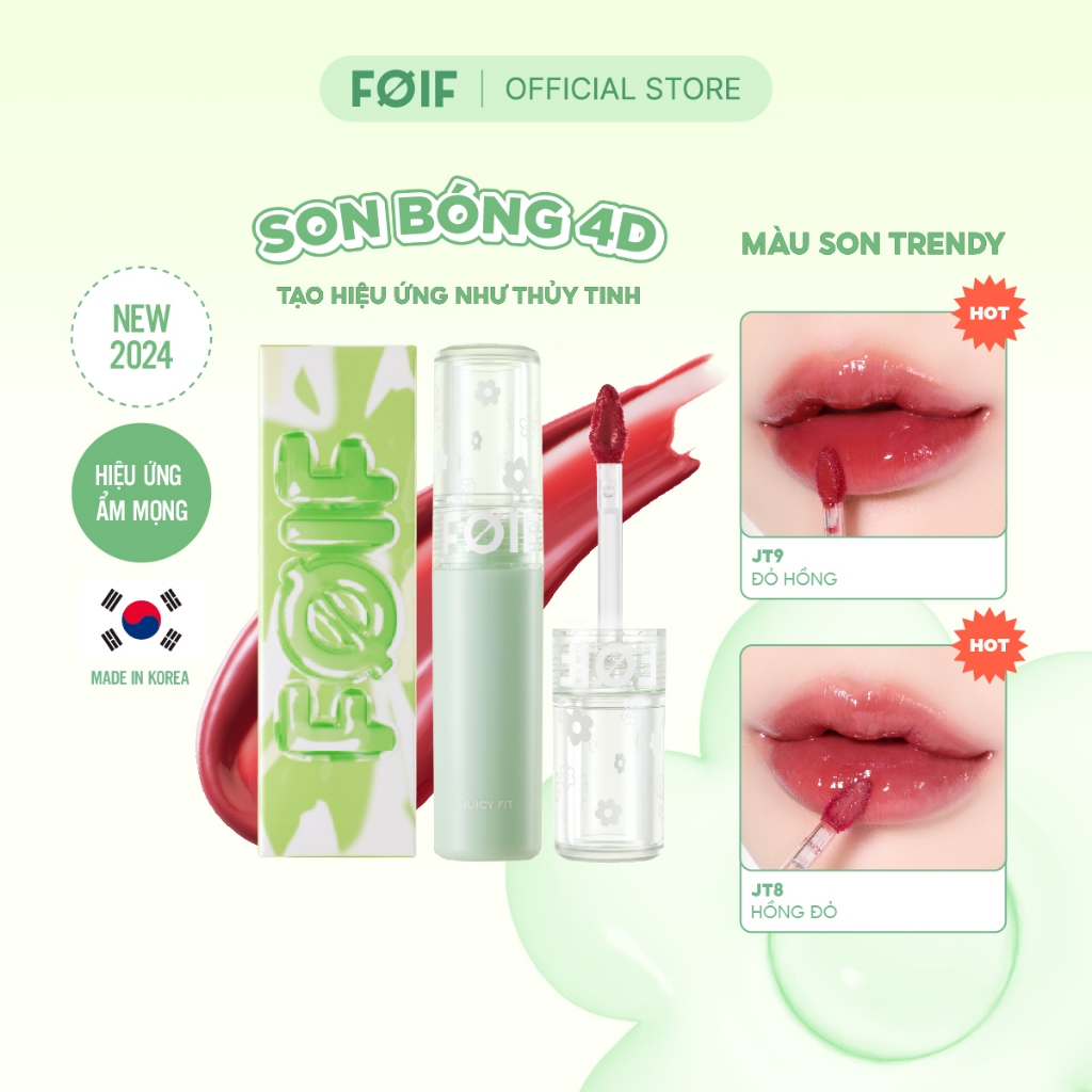 Son Tint Bóng Thuần Chay, Ẩm Mọng, Bền Màu FOIF Juicy Fit Tint 3g ...