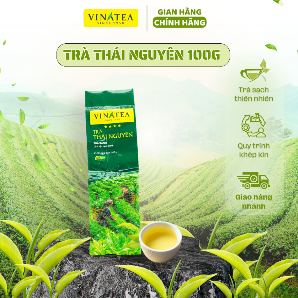 Trà xanh sợi rời HCk 100g, trà Thái Nguyên thơm mát đậm vị trà, chè ...