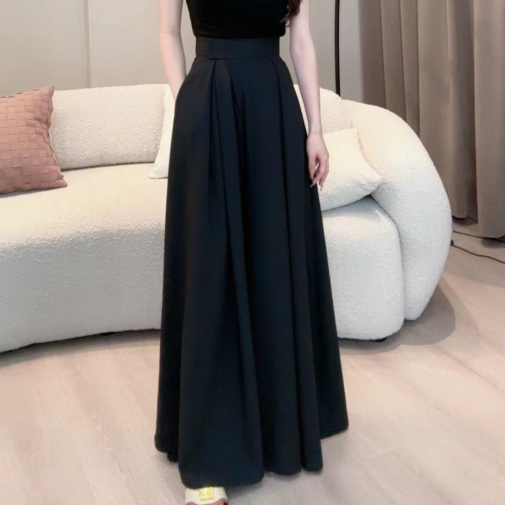 Quần ống rộng giả váy ỐNG SIÊU RỘNG, lưng cao, VẢI HÀN CHÂU [QDHC] | Shopee Việt Nam