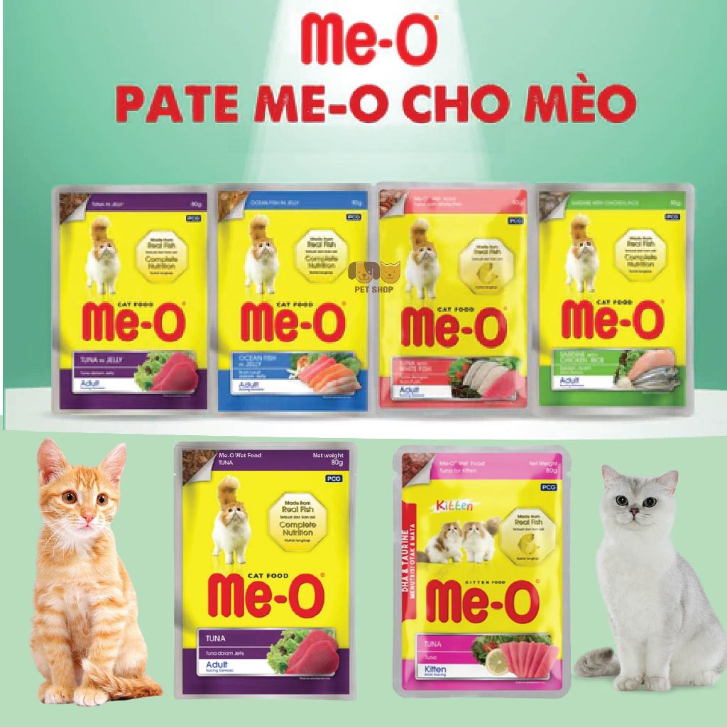 [10 VỊ] Pate Me-o 80g - thức ăn ướt cho mèo đủ vị (Xuất xứ Thái Lan ...
