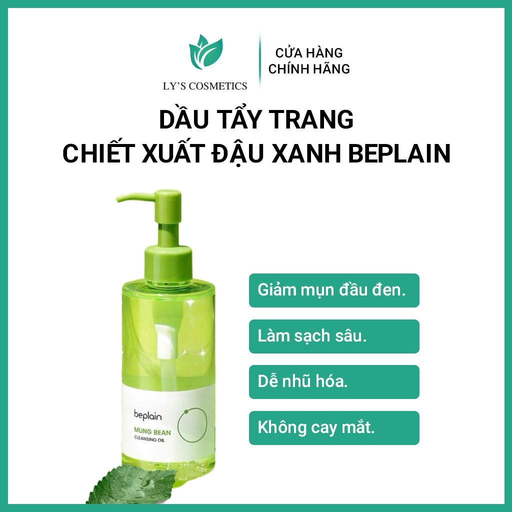 Dầu Tẩy Trang Beplain Chiết Xuất Đậu Xanh Greenful Cleansing Oil Làm Sạch Sâu Bụi Bẩn, Cặn Trang ...