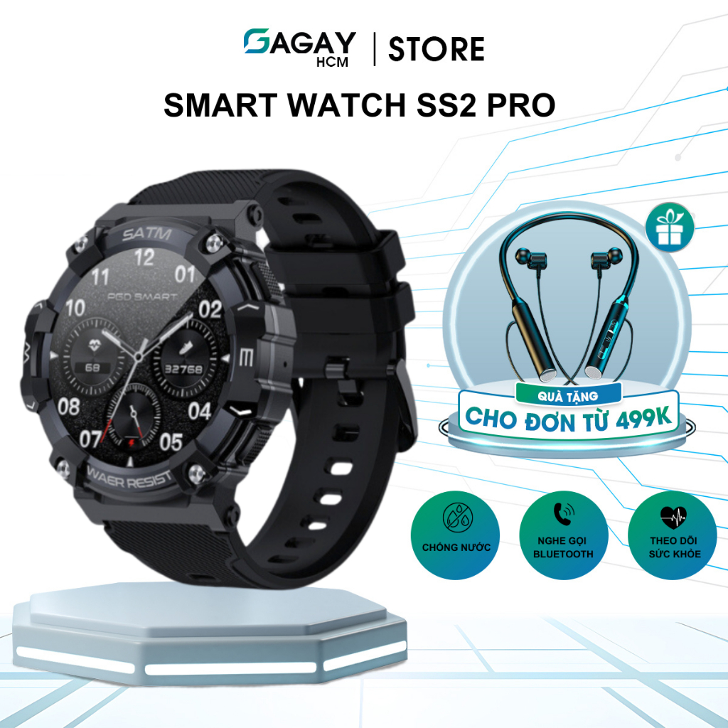 Đồng hồ thông minh Smart watch SS2 Pro nghe gọi lướt web, thể thao, đo ...