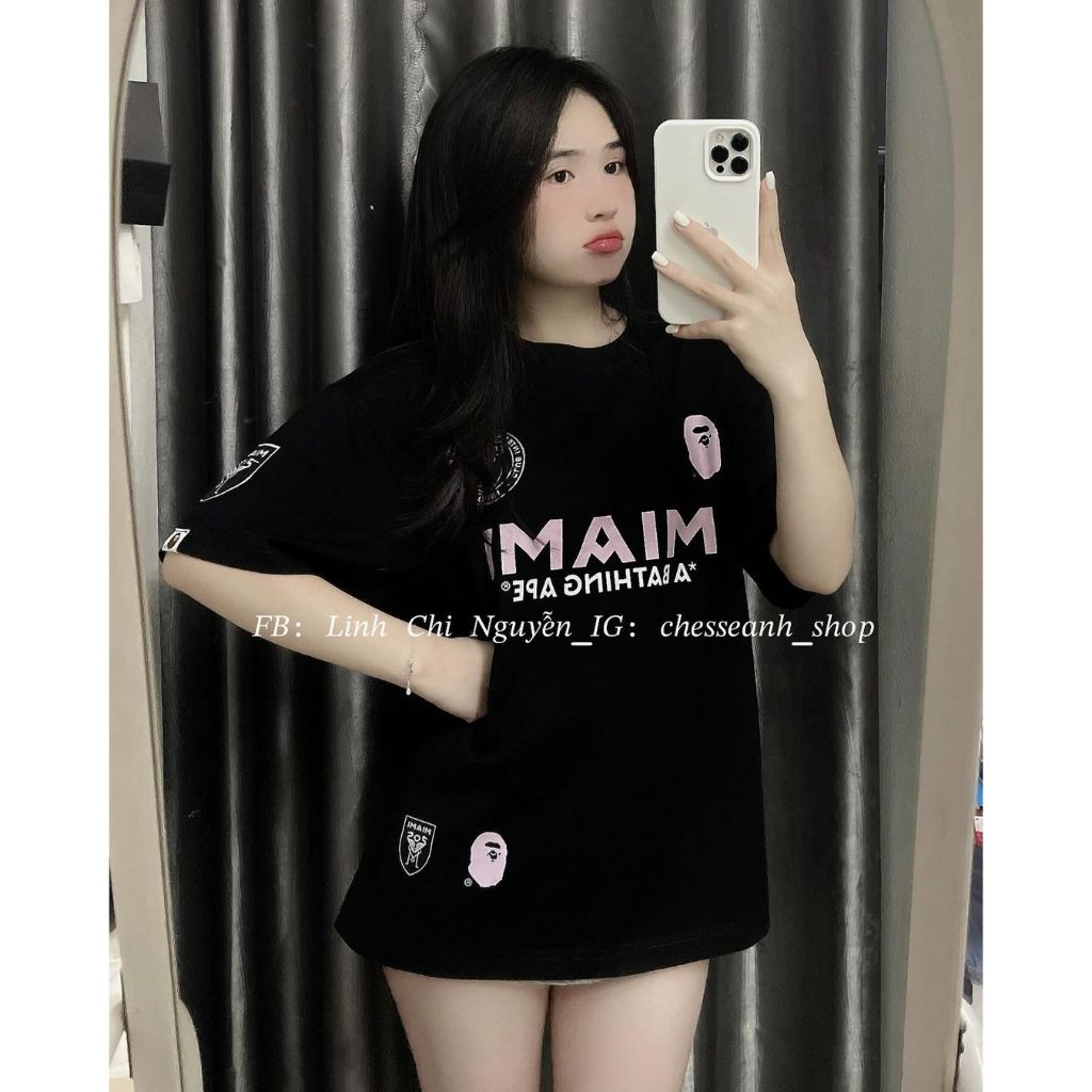 ÁO THUN BAPE MIAMI FORM RỘNG NAM NỮ CHẤT COTTON DÀY DẶN FULL TAG TÚI ...
