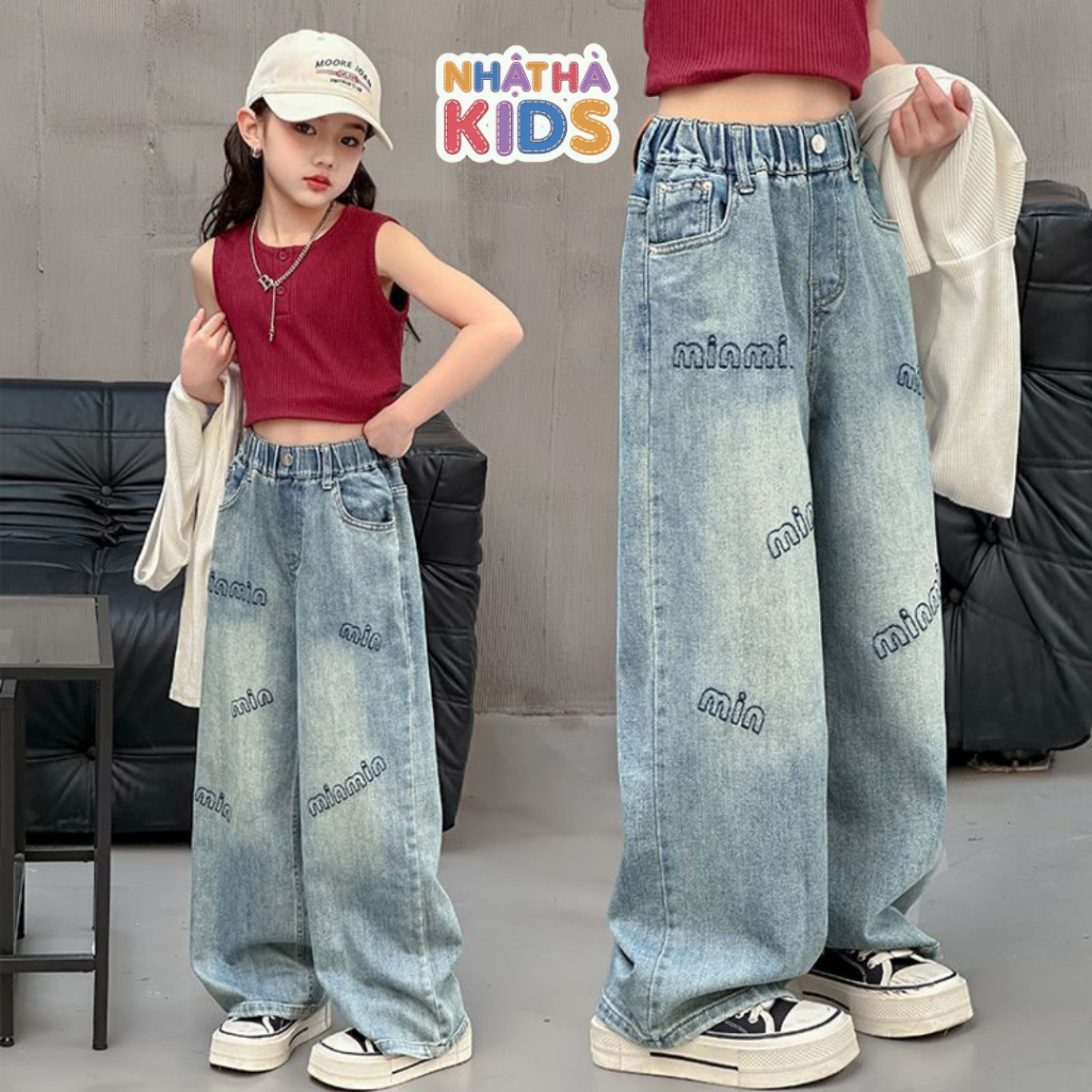 Quần jean bé gái Nhật Hà Kids size đại từ 14-45kg S1, quần bò ống xuông ...