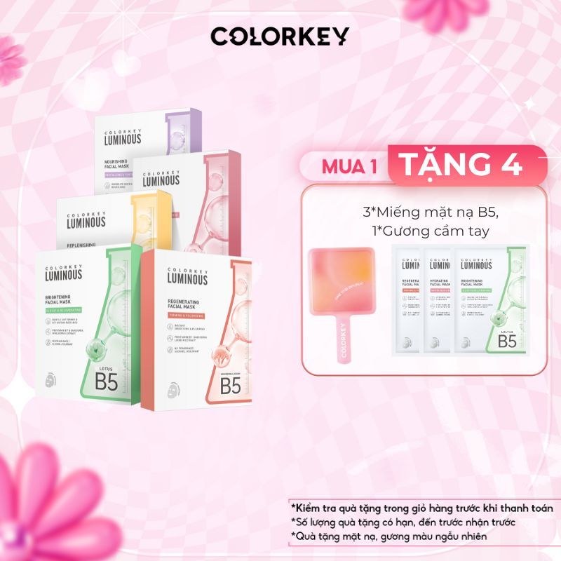 [NHẬP COLOB55] Combo 5 Hộp Mặt Nạ Giấy COLORKEY LUMINOUS Vitamin B5 ...