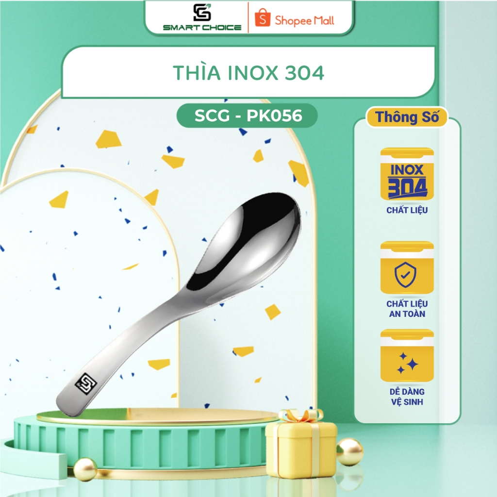 Thìa Inox 304 SMARTCHOICE SCG-PK056 Dùng Mang Cơm Đi Học Cỡ Trung Phong ...