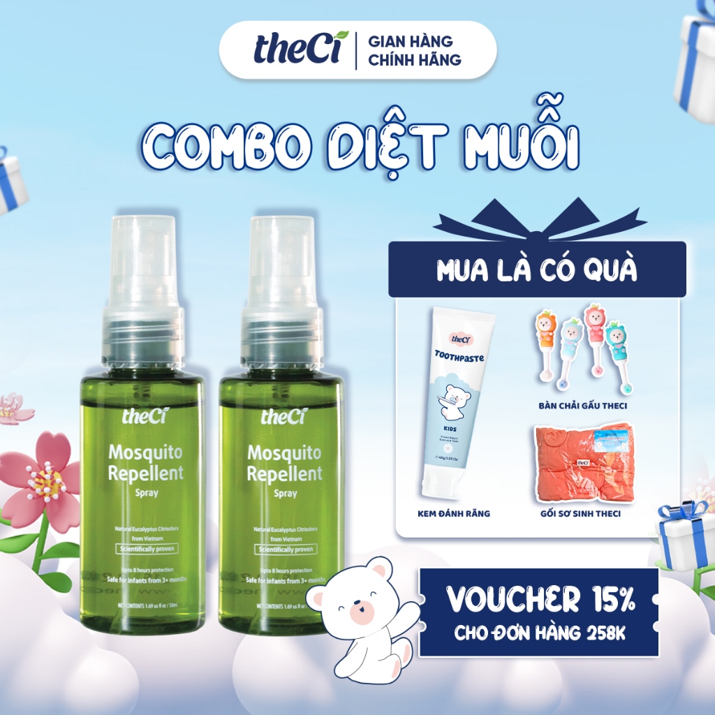Combo diệt muỗi: 2 Xịt chống muỗi theCi 50ml | Shopee Việt Nam