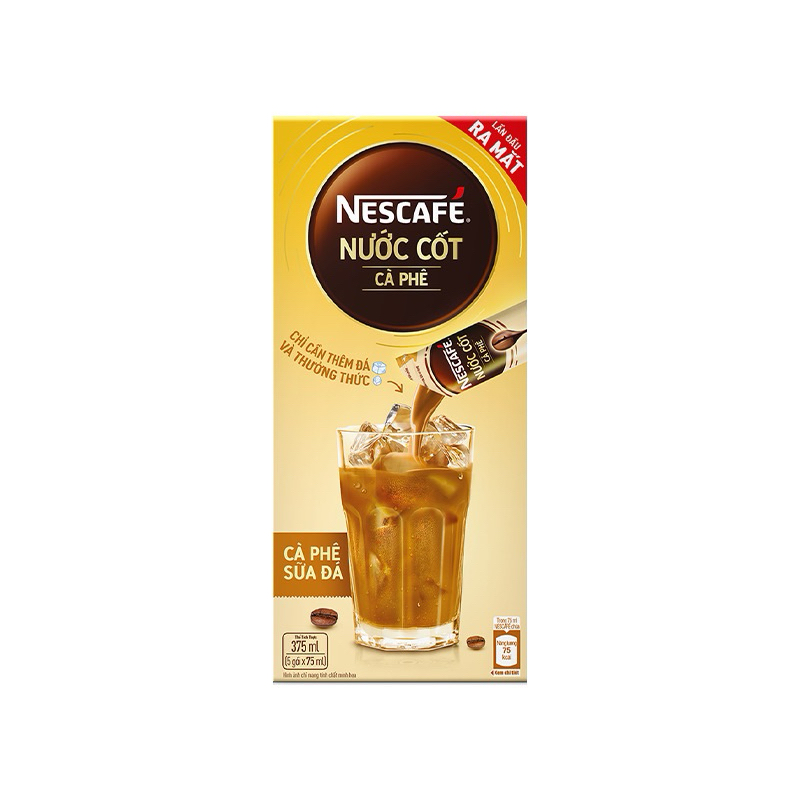 Nước cốt cà phê NESCAFÉ - CÀ PHÊ SỮA ĐÁ (1 hộp x 5 gói)date 6/2025 ...