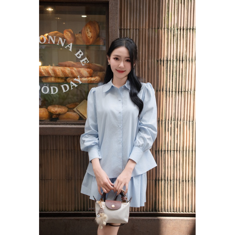 CÉLESTE - Set Sơ Mi Thô Cotton MinHi Set | Shopee Việt Nam