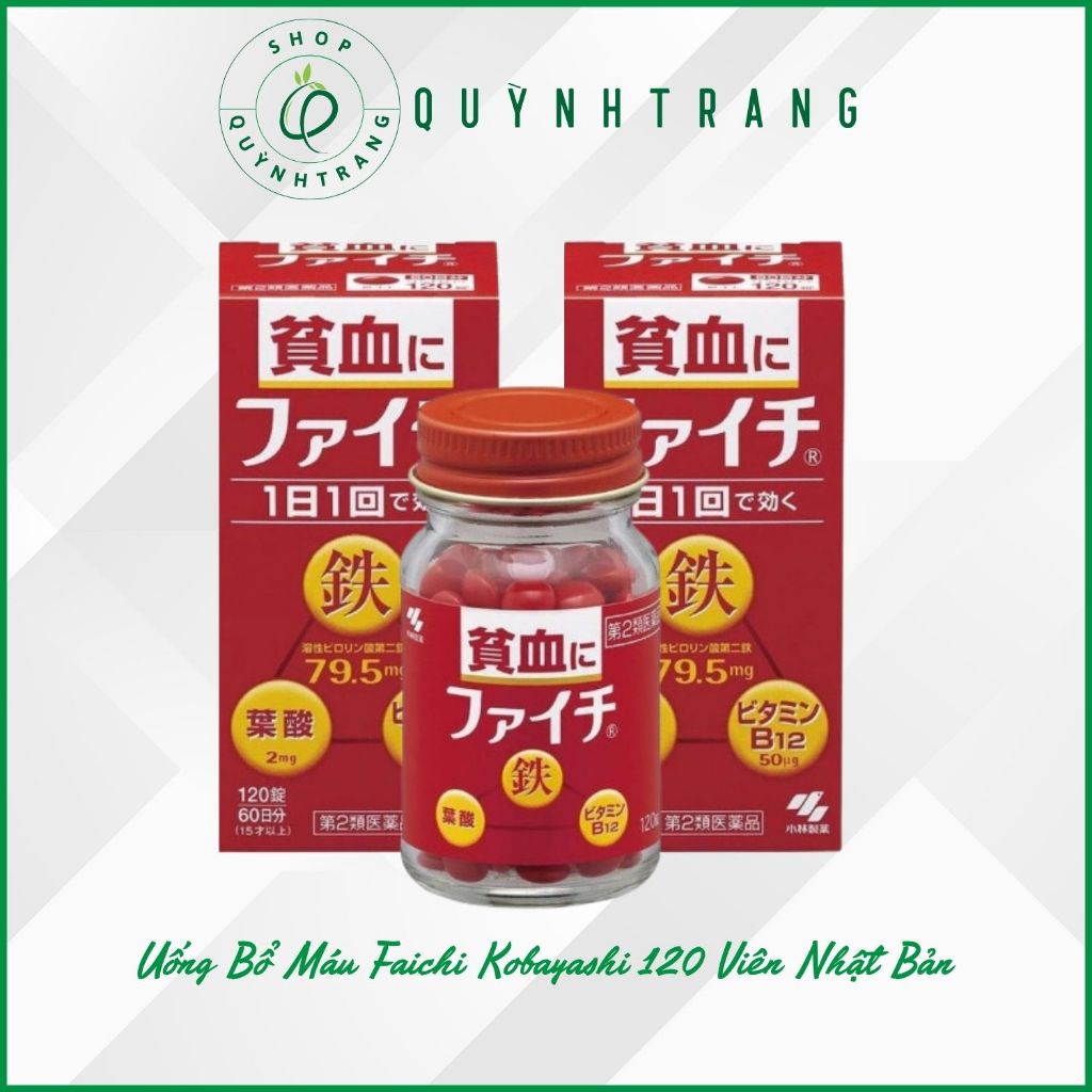 Viên uống bổ máu Faichi Kobayahi Nhật Bản giảm hoa mắt chóng mặt đau ...