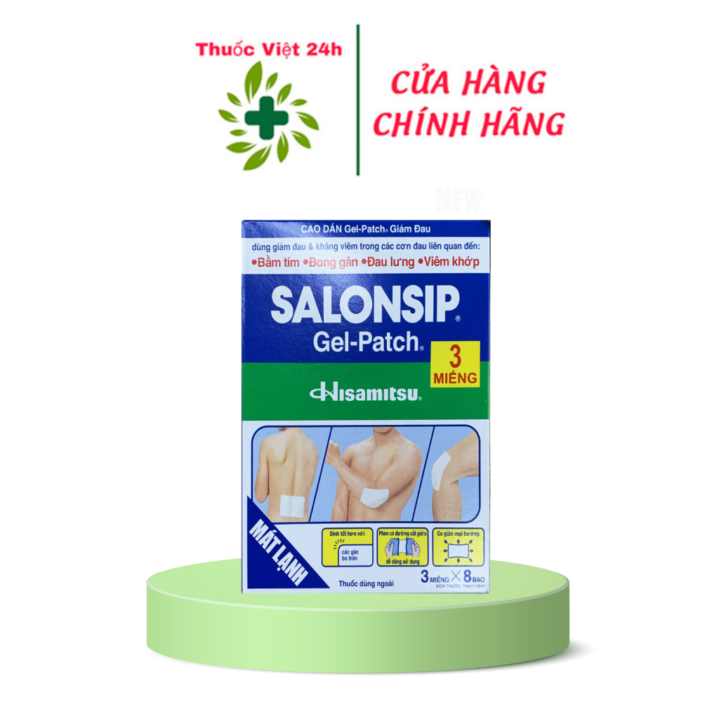 Cao Dán Lạnh Salonsip Gel-Patch - Giúp Giảm Đau Xương Khớp, Bong Gân ...