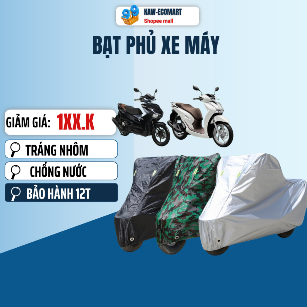 Bạt Trùm Xe, Tấm Che Xe Giá Rẻ, Áo Trùm Xe, Bạt Phủ Xe Máy, Cao Cấp Cho ...