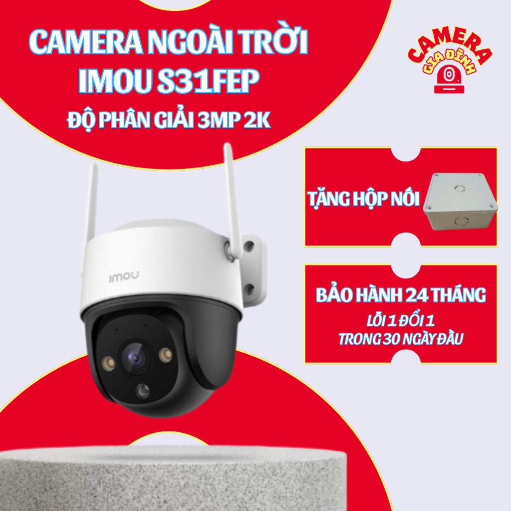Camera quay quét 360° ngoài trời S31FEP, Camera có độ phân giải 3.0MP ...