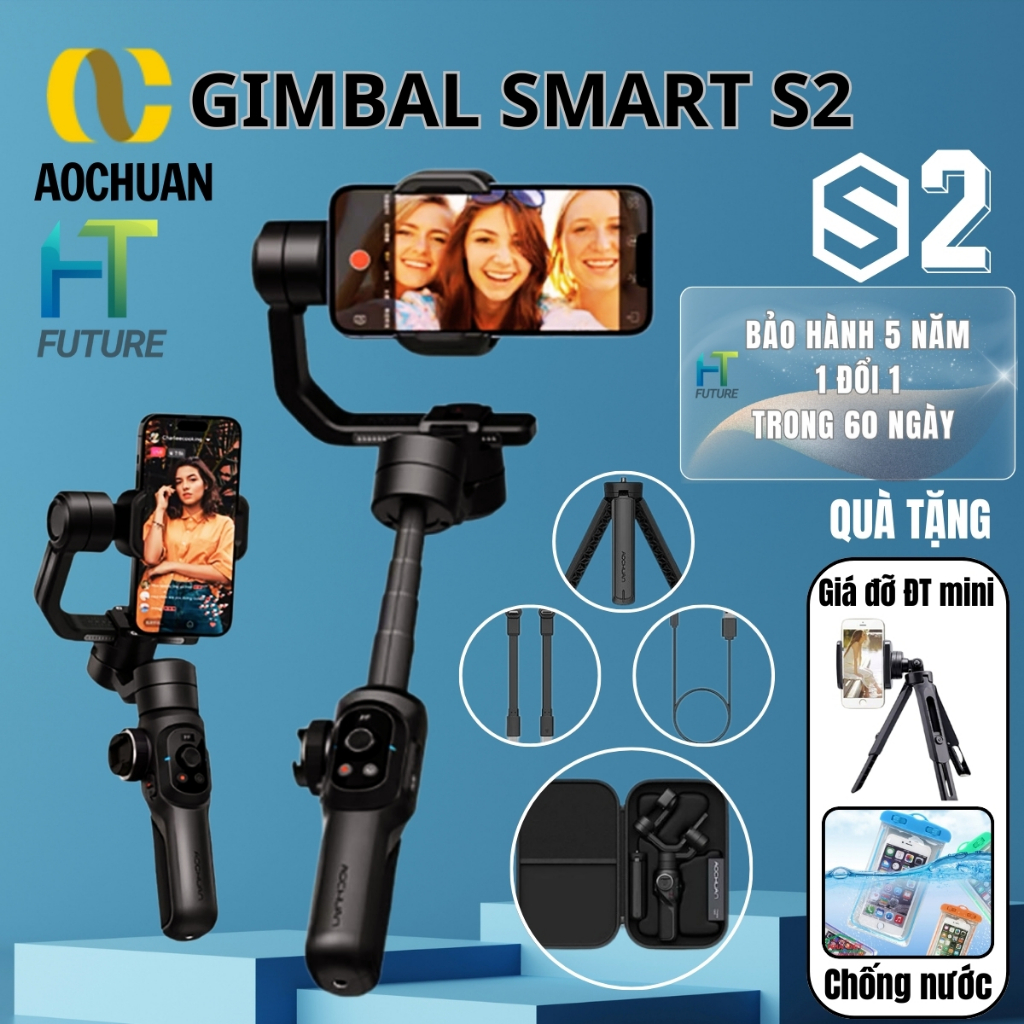 Gimbal Chống Rung Điện Thoại Smart S2 AOCHUAN, Gậy Chống Rung Quay Phim, Quay Video Cho Điện ...