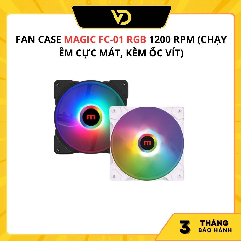 FAN CASE MAGIC FC-01 RGB 1200 RPM (chạy êm cực mát, Kèm ốc vít ...