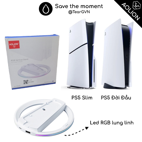 Chân đế đứng Led RGB AOLION cho máy PS5 Slim / PS5 FAT | Shopee Việt Nam