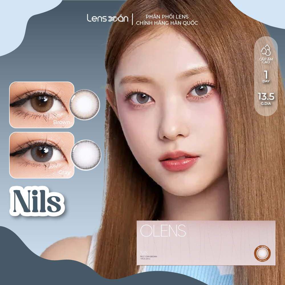 Kính áp tròng tây 1 ngày LENS XOẮN lens HAERIN NEWJEANS 2 dải màu có ...