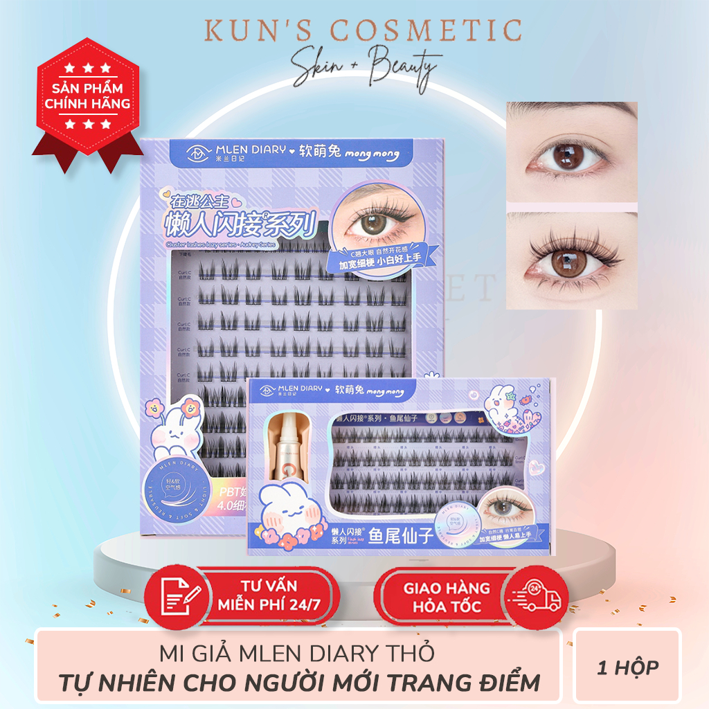 Mi giả Mlen Diary Mi giả THỎ gắn tự nhiên cho người mới trang điểm 1 ...