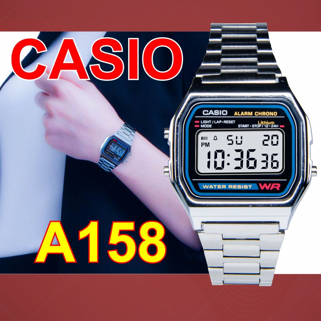 Đồng Hồ Nam Casio A158 .e., Made In Malaysia, Chống Nước, Siêu Bền, Pin ...