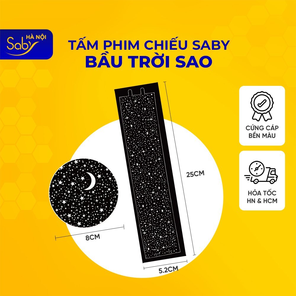 Tấm phim chiếu Saby hình Bầu Trời Sao, phim chiếu cho đèn chiếu sao Saby Dreamz và Saby Stories ...