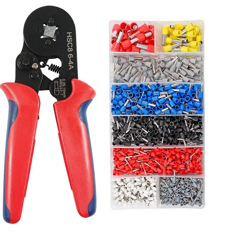 [LOẠI TỐT - COMBO] Kìm bấm cos pin HSC8 6-4A tự điều chỉnh, hộp cos pin ...