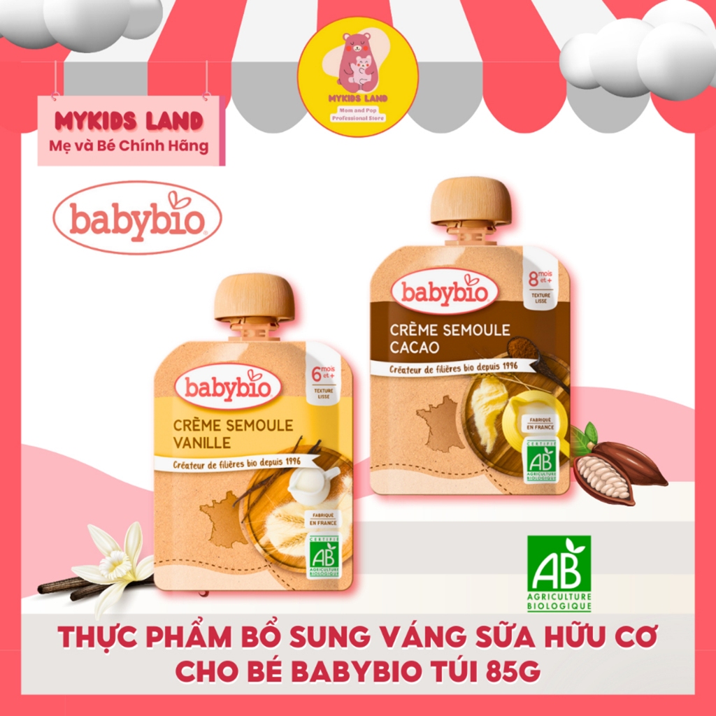 [DATE T10.2025] Thực Phẩm Bổ Sung Váng Sữa Hữu Cơ BABYBIO Pháp Cho Bé Từ 6 Tháng Túi 85g - Mẫu ...