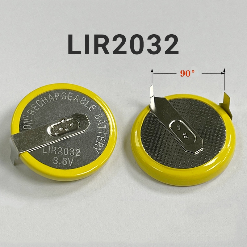 Pin sạc LIR2032 3.6V chân hàn vuông góc 90 độ | Shopee Việt Nam