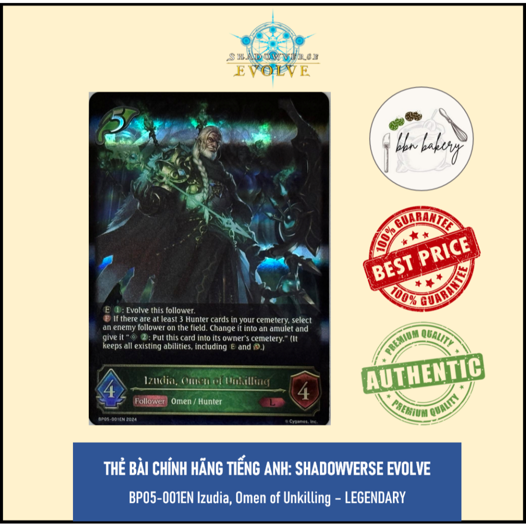 Thẻ Bài Shadowverse Evolve Chính Hãng: BP05-001EN Izudia, Omen of ...