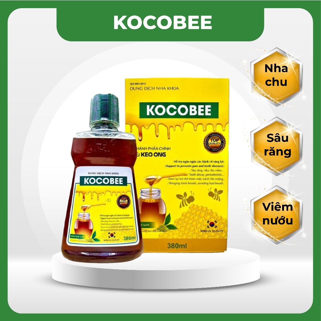 Nước súc miệng, dung dịch nha khoa Kocobee, giúp ngừa sâu răng, kháng ...