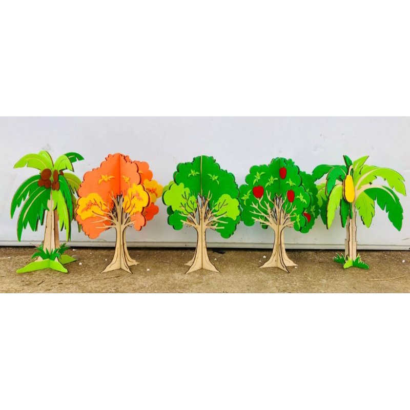 Cây gỗ steam trang trí tranh góc chủ đề thực vật mầm non | Shopee Việt Nam